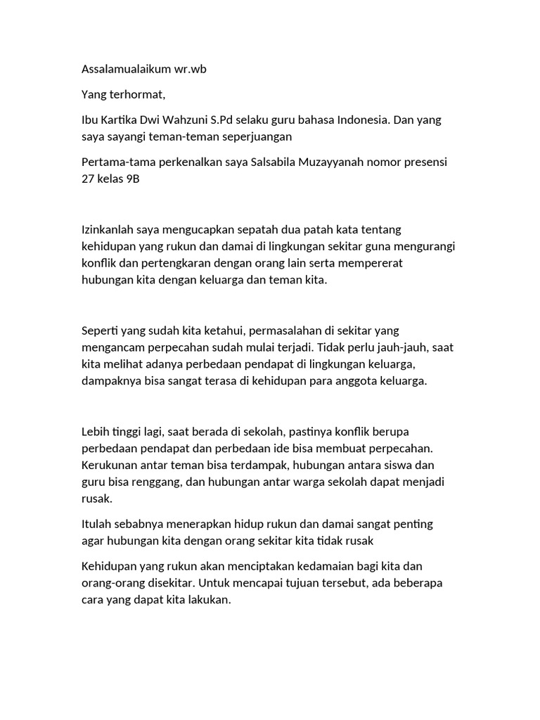 Pidato BIN Uprak | PDF