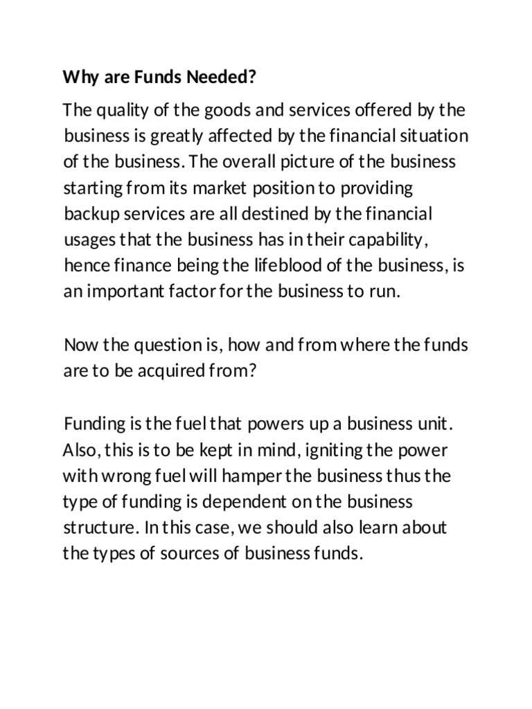 Sources of Fund | PDF