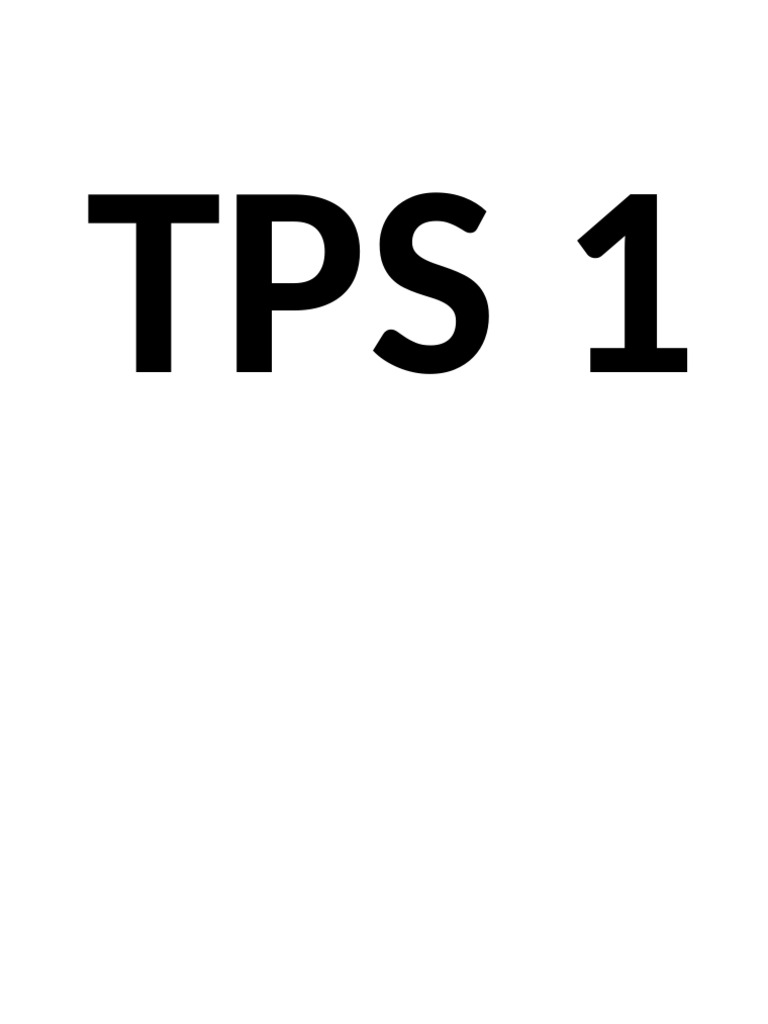 TPS 1 | PDF