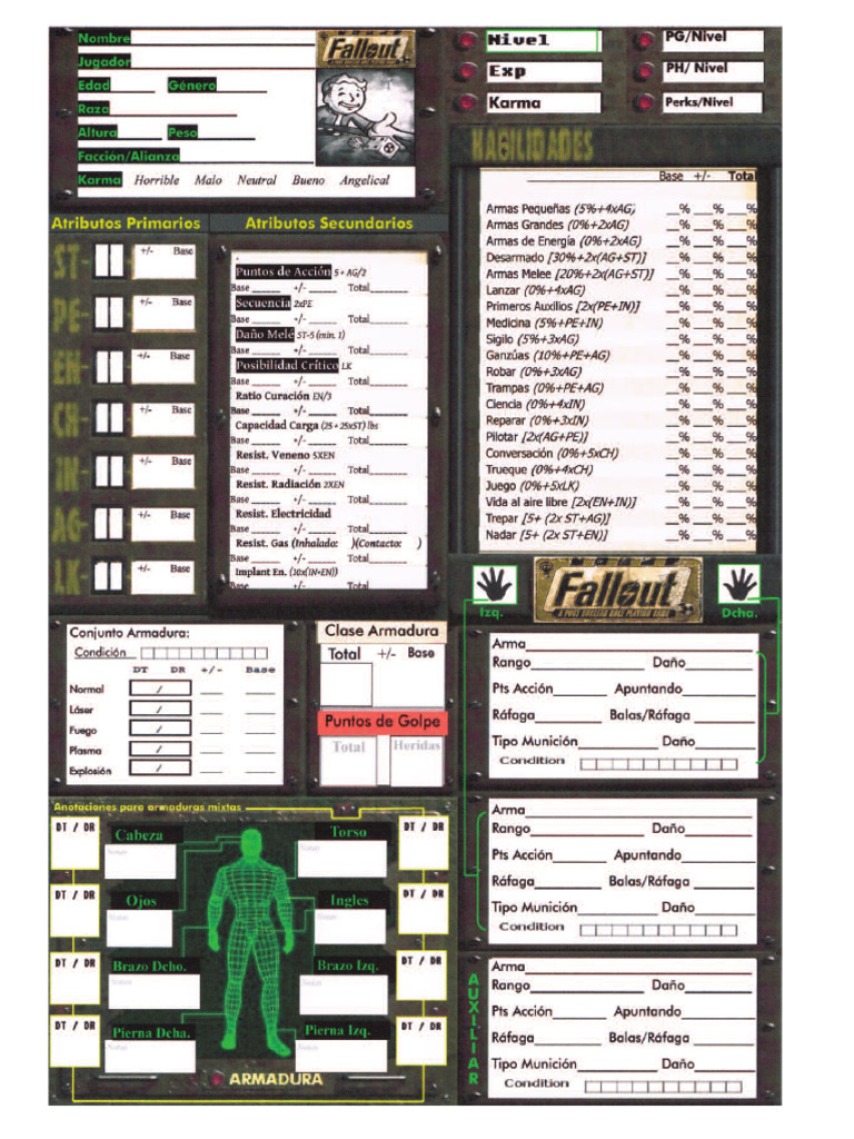 ficha fallout | PDF