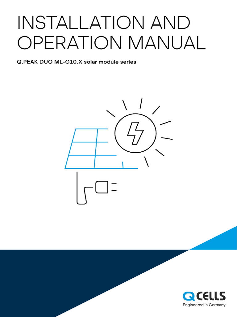 Q CELLS Installation Manual Q.peak DUO ML-G10.X Modules Series 2021-09 ...