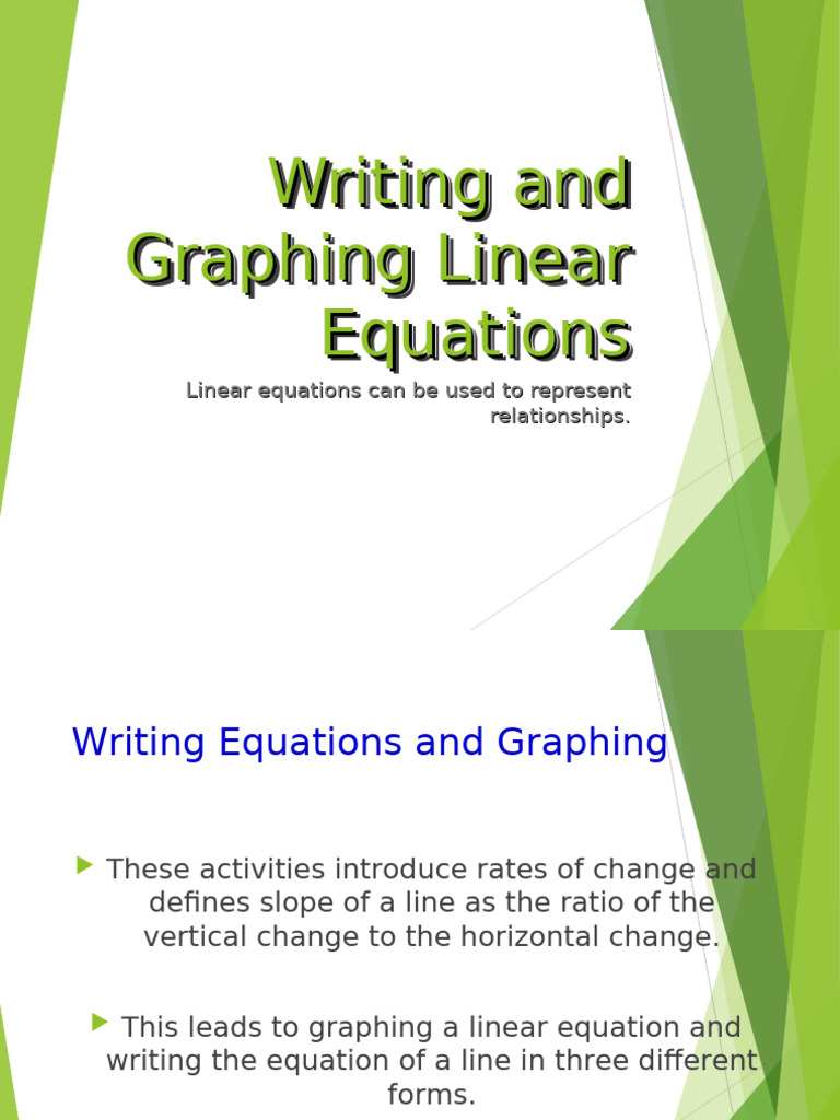 G8 Math Q1-Week 6 - Graphing Linear Equations | PDF | Line (Geometry ...