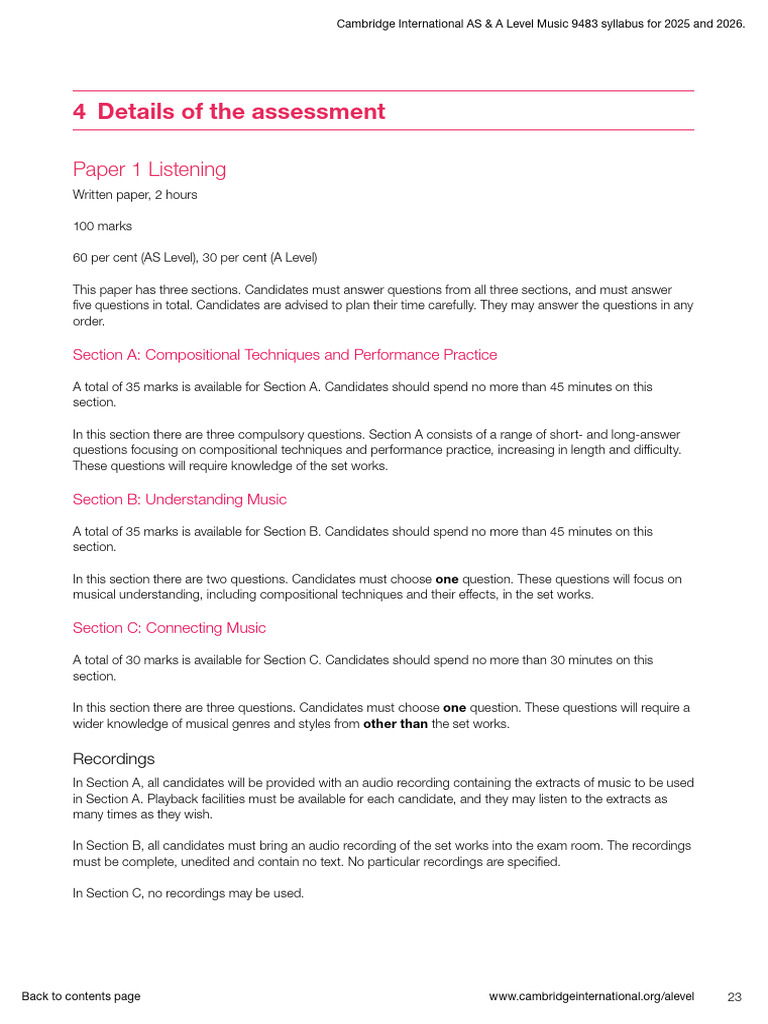 A Level Component 1 Listening | PDF