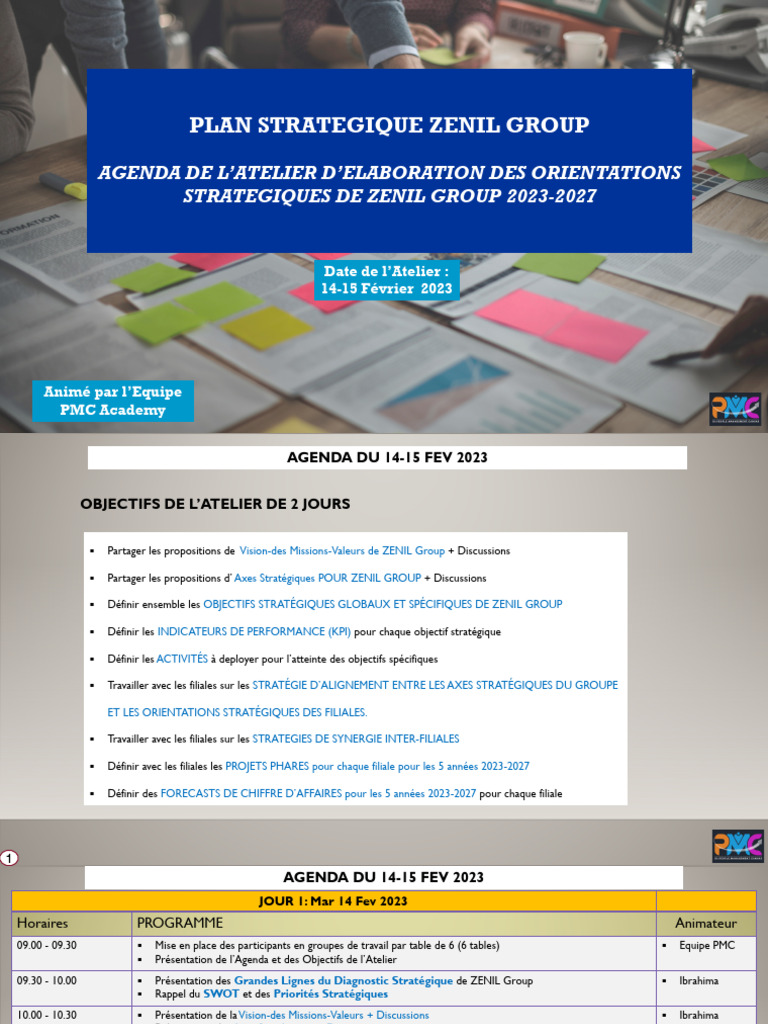 Agenda Final Atelier Elaboration Orientations Strategiques Zenil Group ...