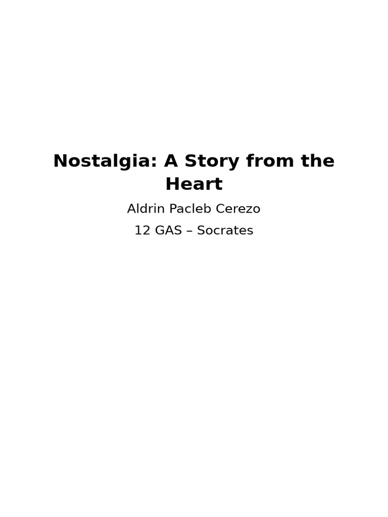 Nostalgia | PDF