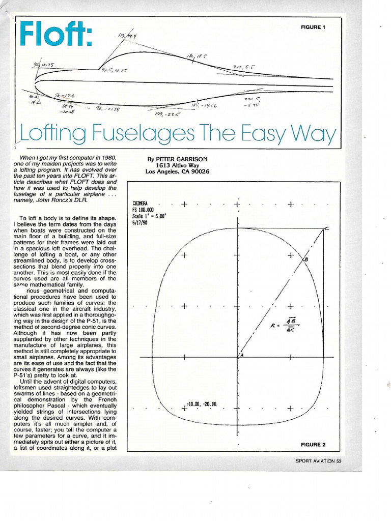 Lofting Fuselages The Easy Way | PDF
