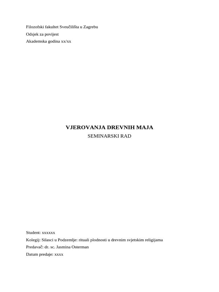 Primjer Seminara | PDF