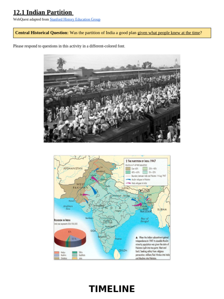 12.1 Indian Partition | PDF