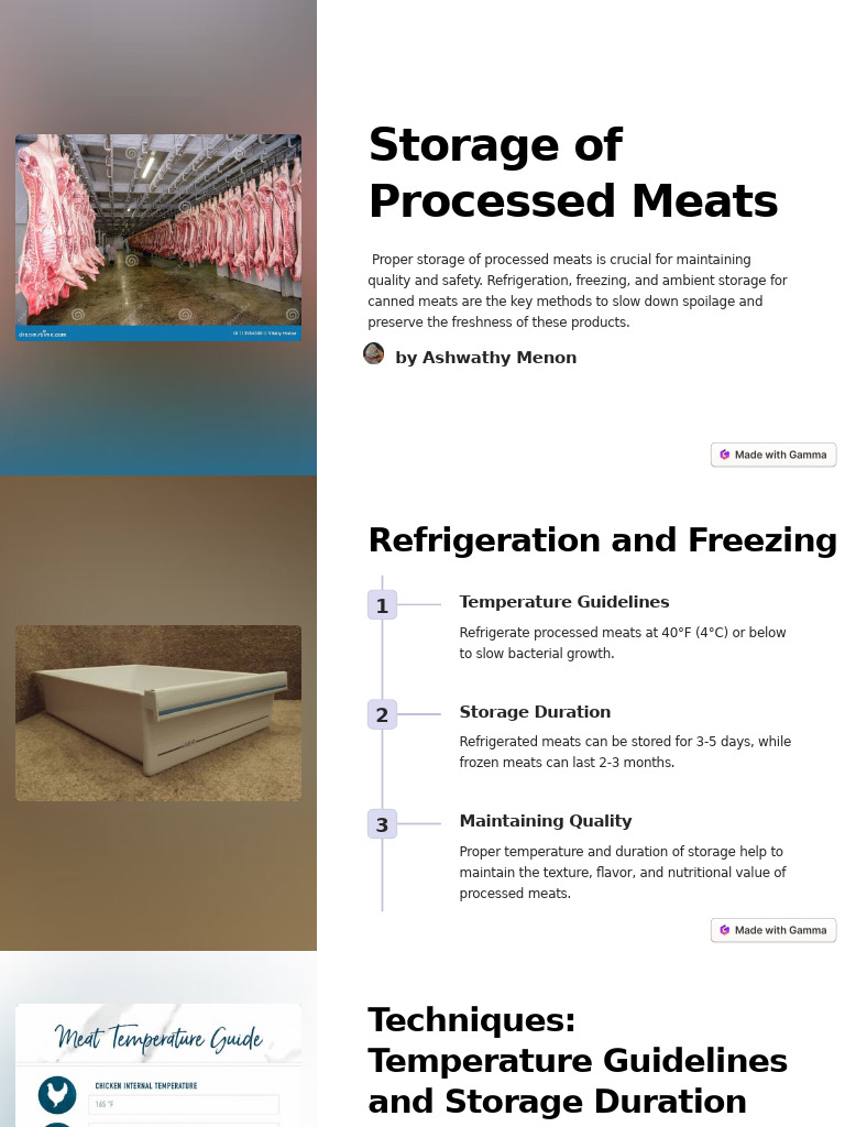 Proper Storage of Processed Meats | PDF | Cooking, Food & Wine ...
