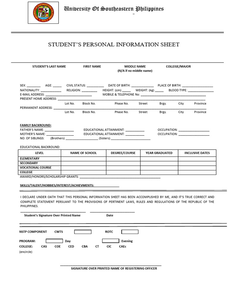 Form NSTP | PDF | Business | Social Science
