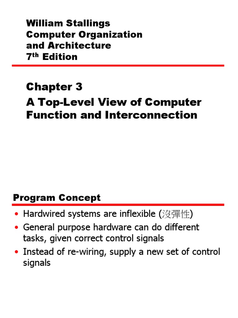 A Top-Level View of Computer Function and Interconnection | PDF | Central Processing Unit ...
