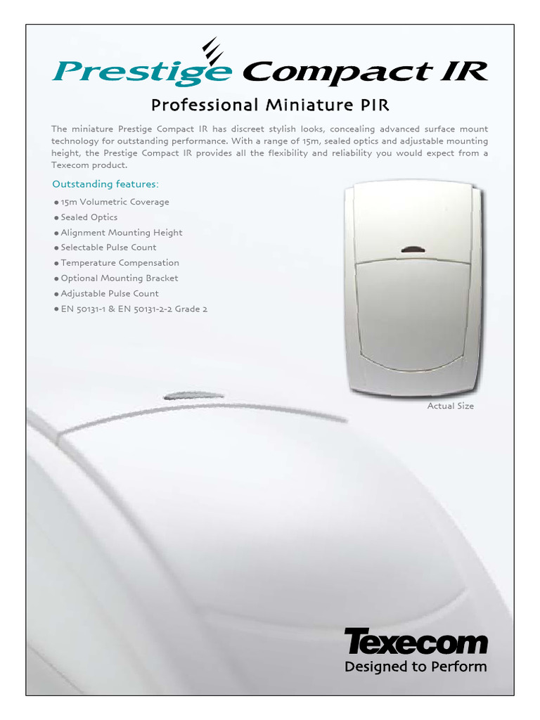 Detector Prezenta PIR PrestCompIR | PDF | Electrical Components ...