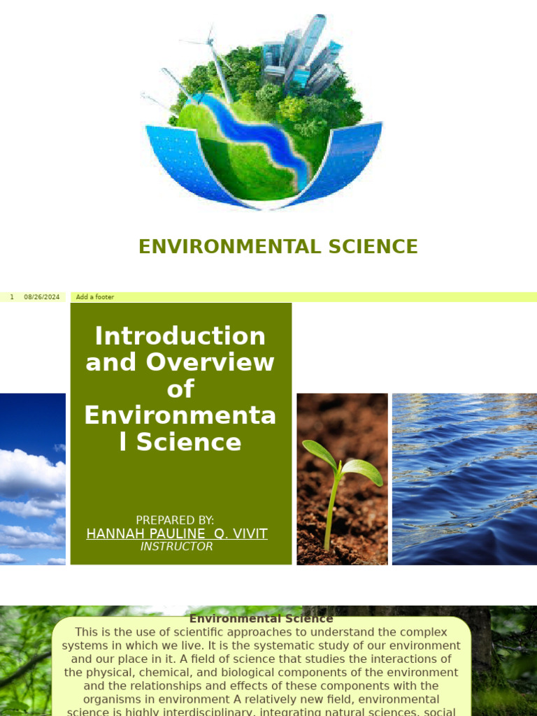 Intro Environmental Science | PDF