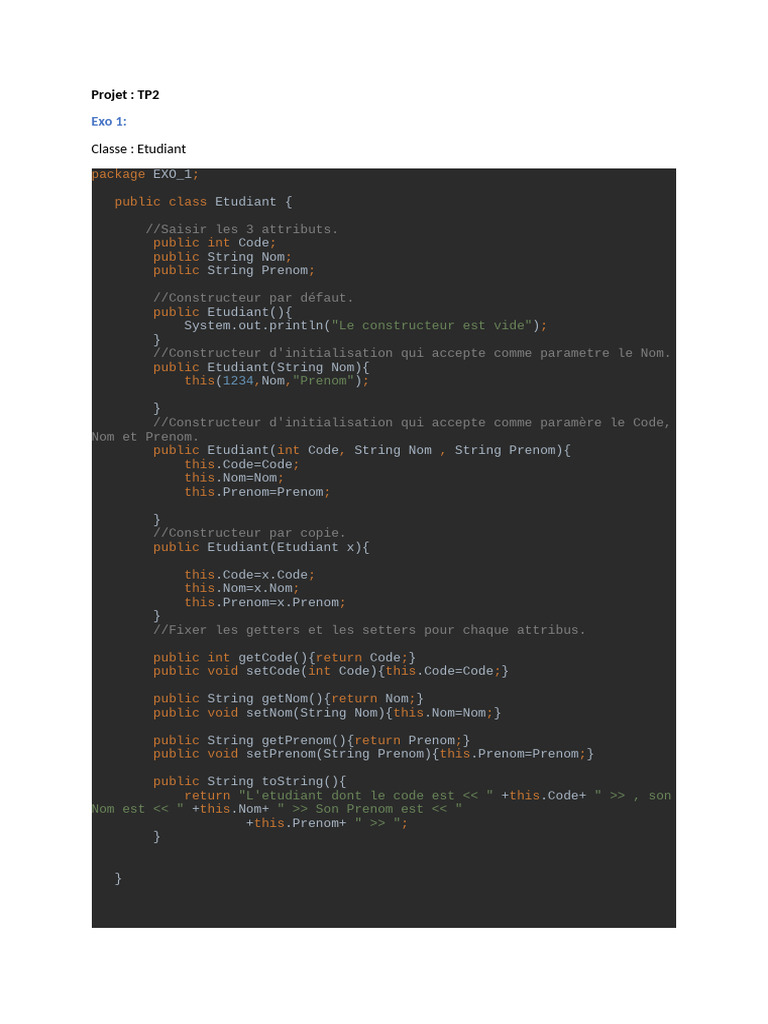 Copie de TP2 Corigé | PDF