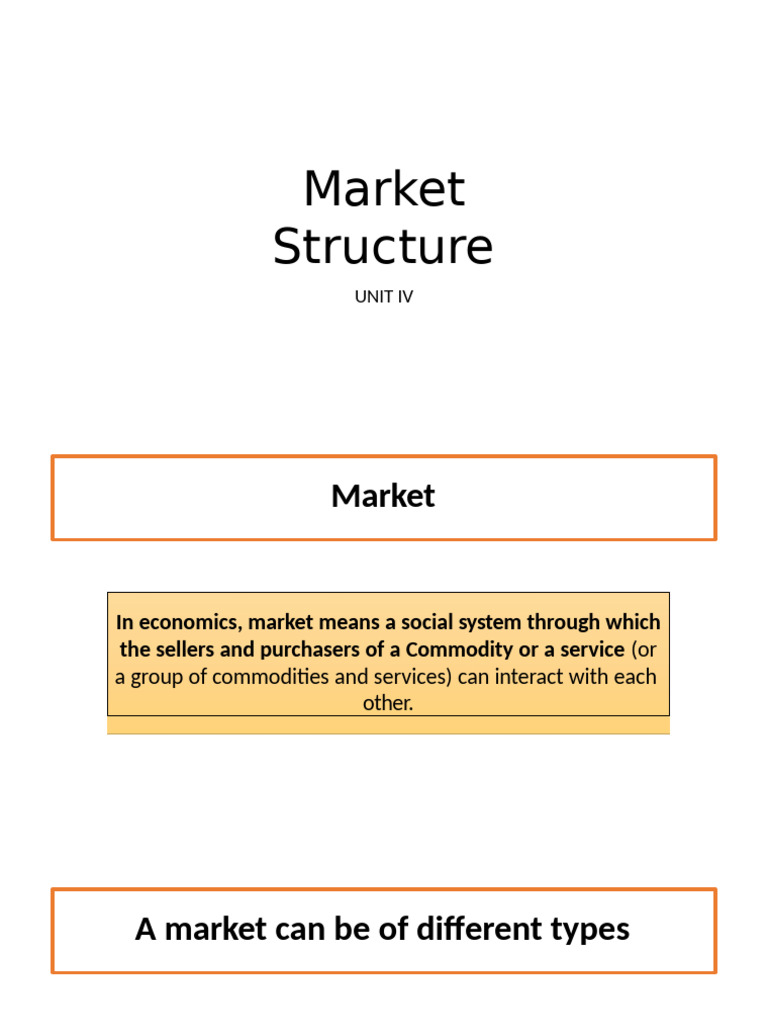 Market Structure | PDF