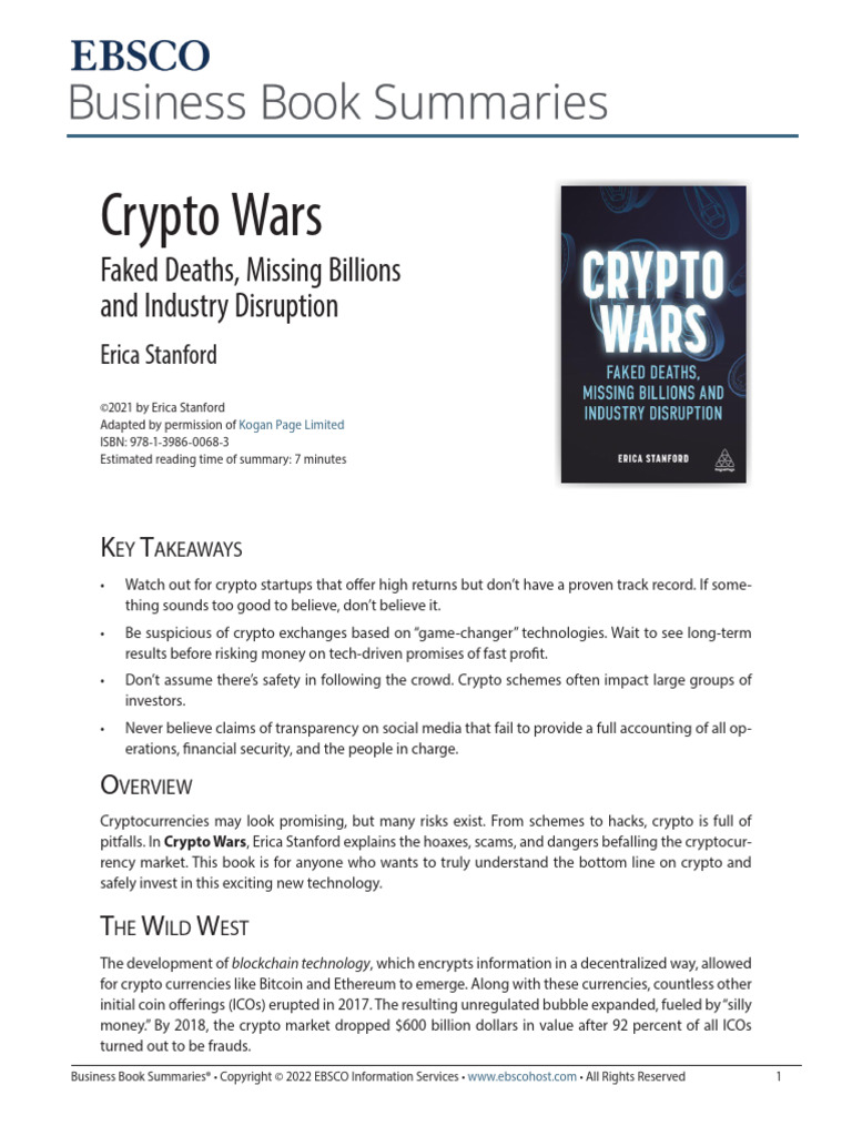 EBSCO Crypto Wars Book Summary | PDF