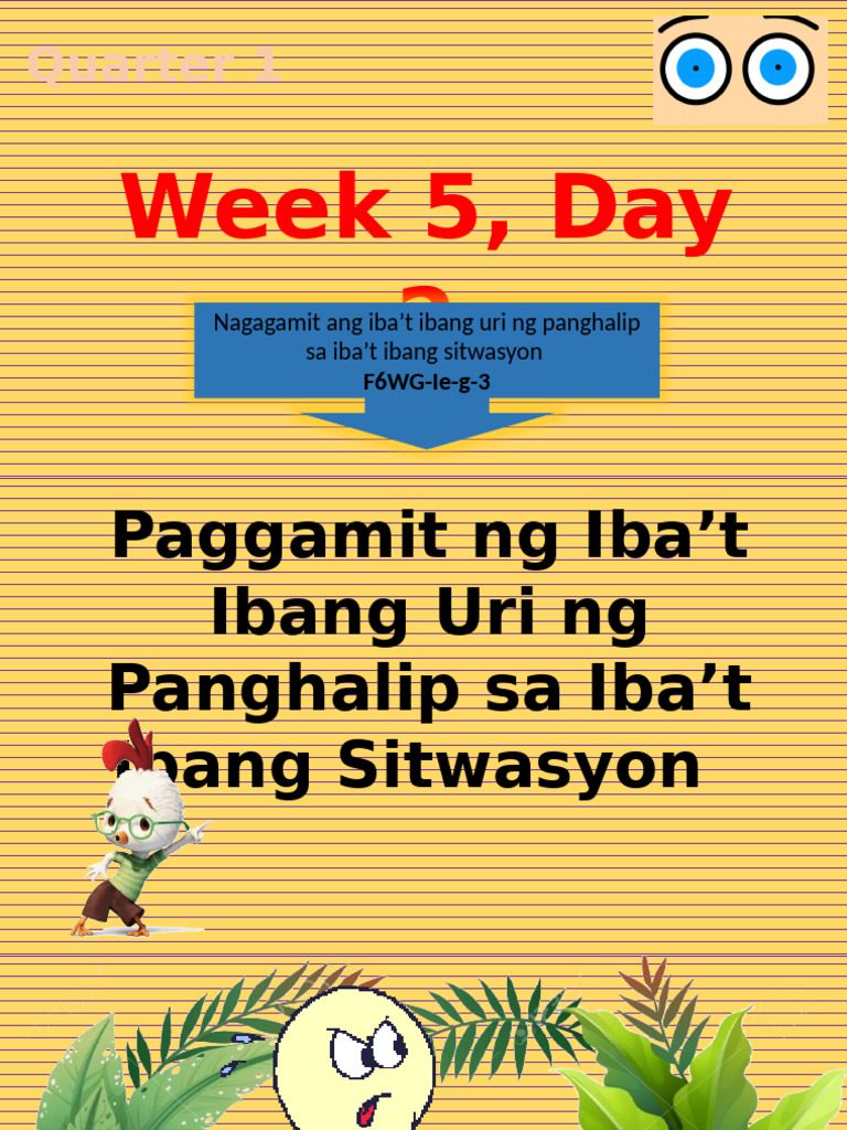 Week 5, Day 2: Quarter 1 | PDF