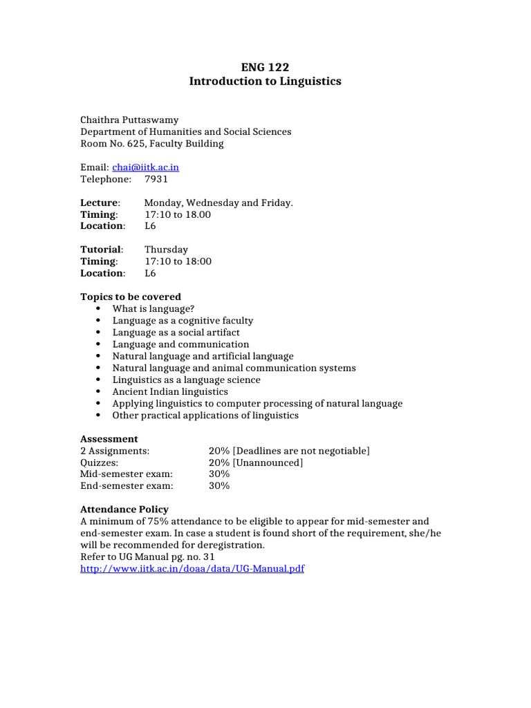 ENG122_first course handout_2024 | PDF