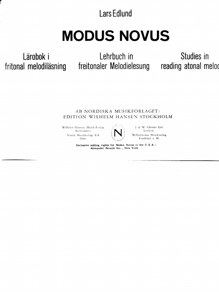 Modus Novus 00 | PDF