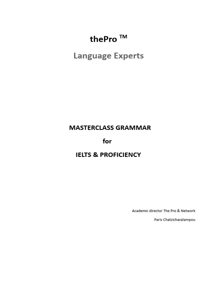 Teachers Esol Grammar Final (1) | PDF