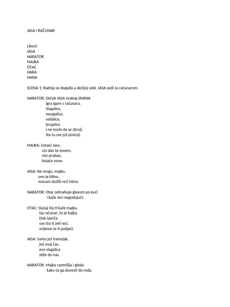 JASA I RAČUNAR Igrokaz | PDF