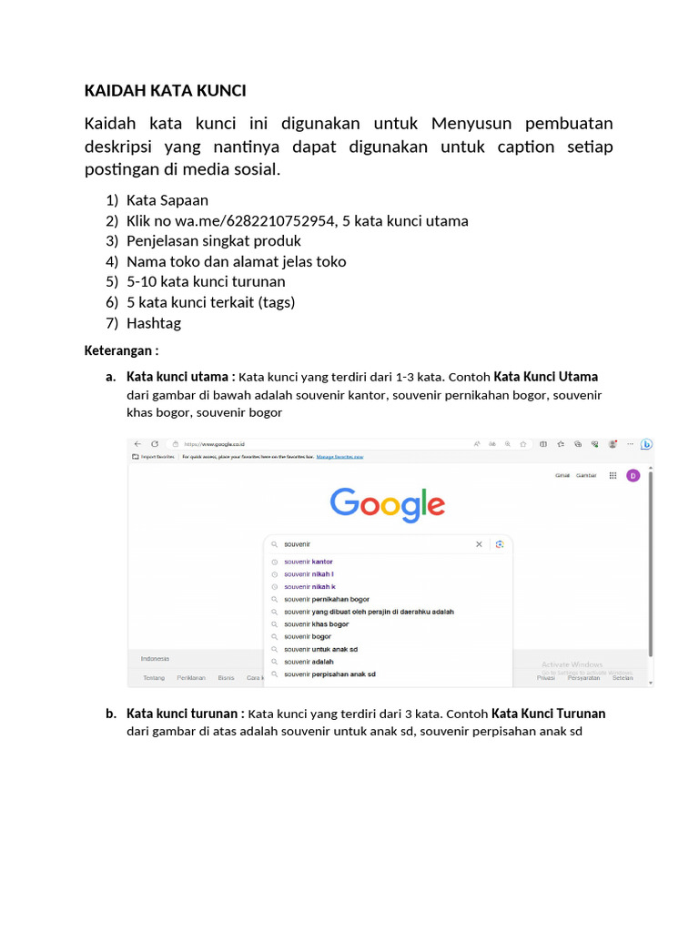 Kaidah Kata Kunci | PDF