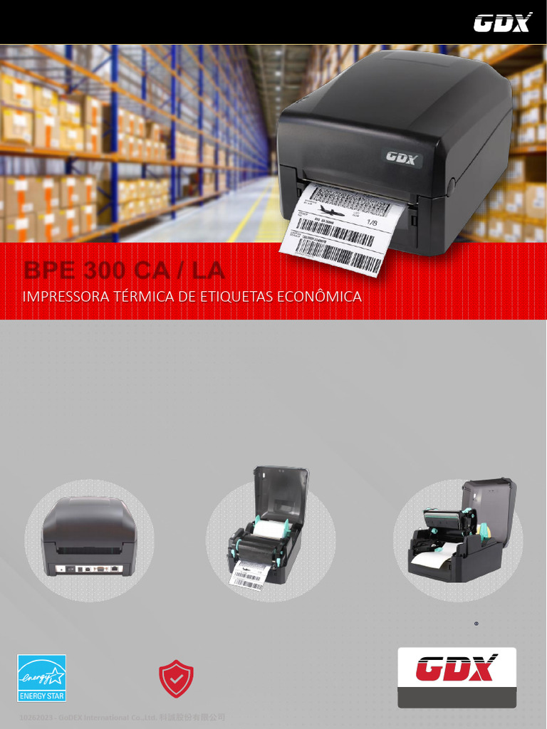 Folheto Impressora GDX Bpe300 Ca-La 1 | PDF