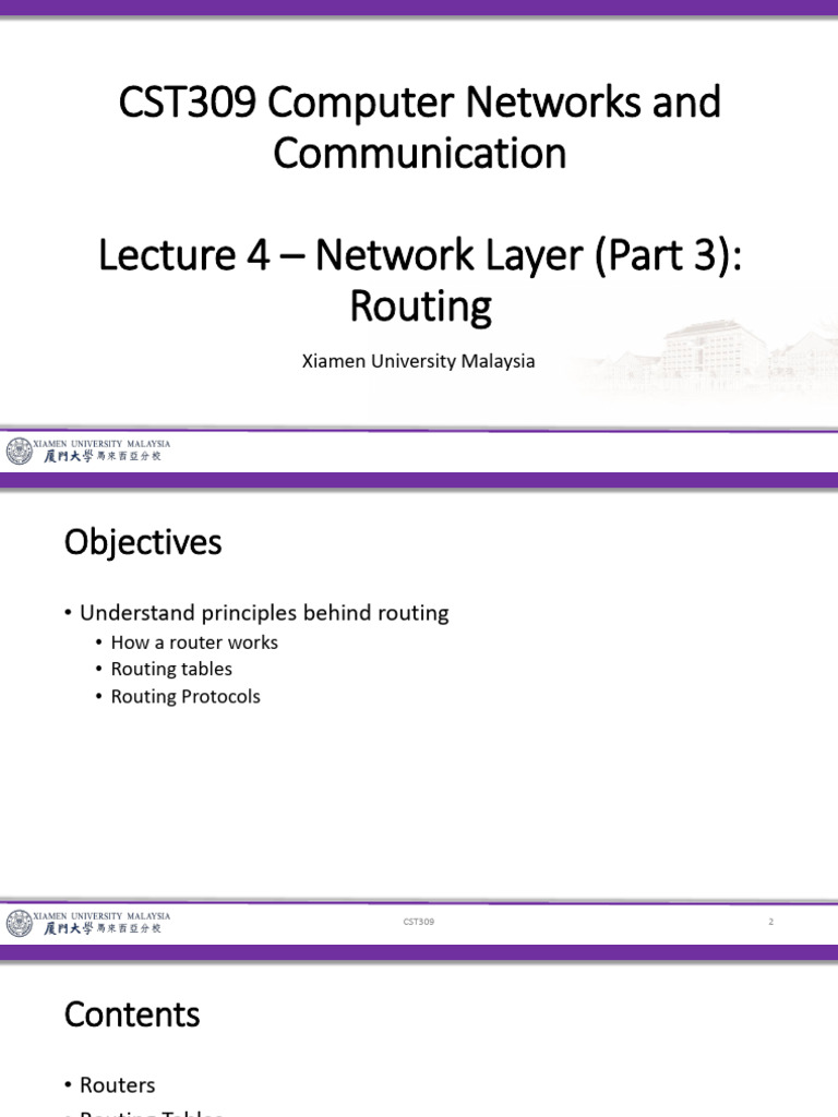 CST309-Chap4.3-Network Layer - Routing | PDF