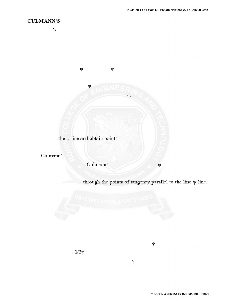 Culmann's Method for Active Earth Pressure | PDF | Tangent | Geometry