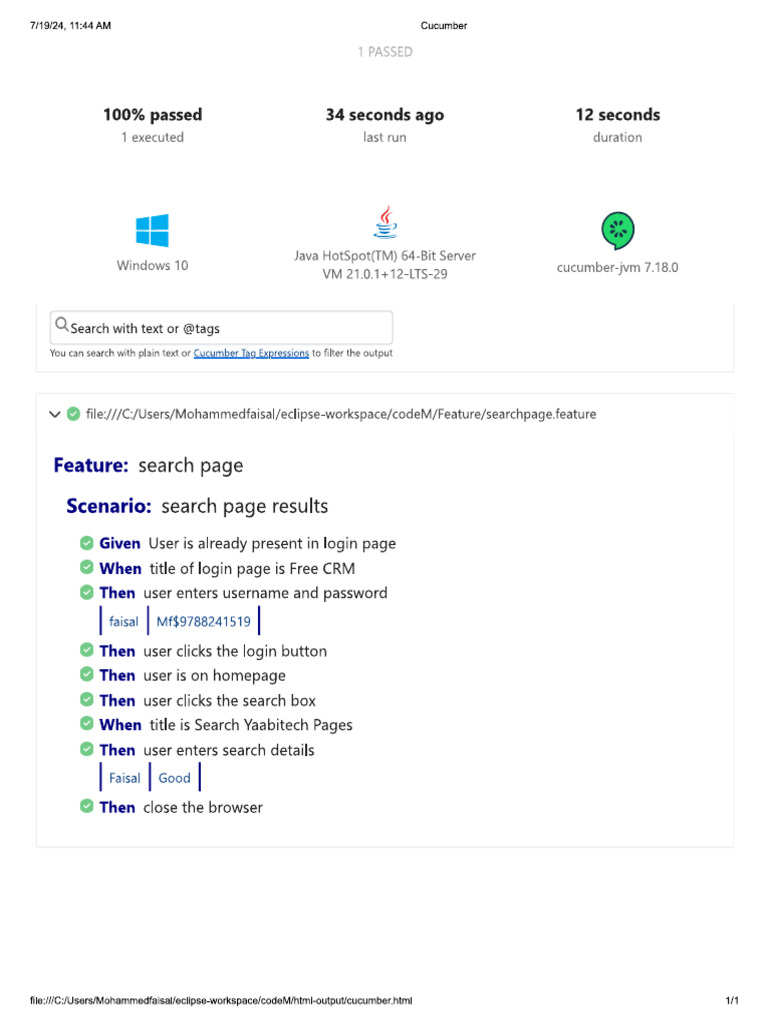 Cucumber Datatable | PDF