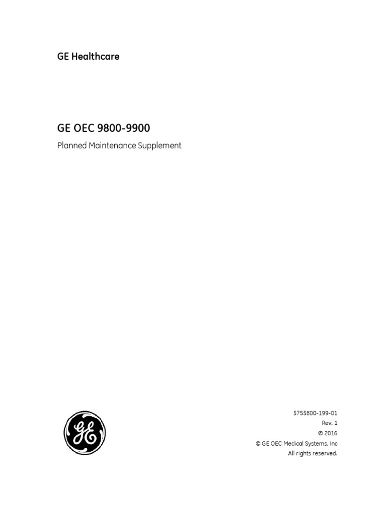 Ge Oec 9800-9900 - 5755800-199-01 | PDF