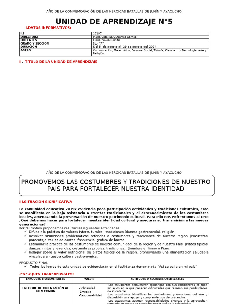 1 Unidad de Aprendizaje #6 (2) Ep | PDF