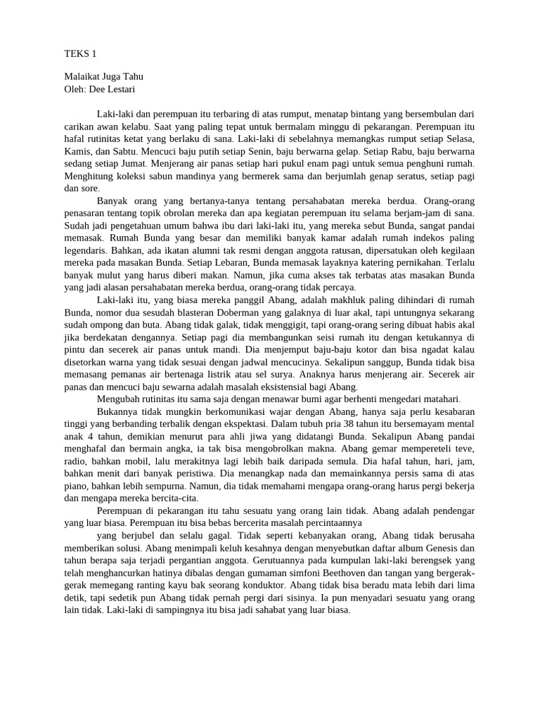 Teks 1 | PDF