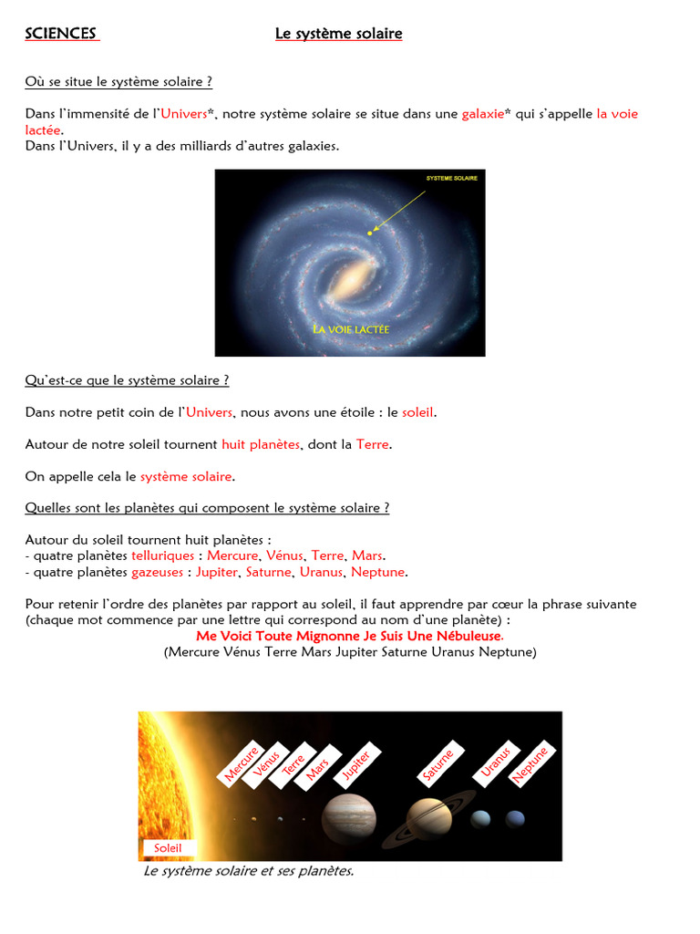 Le Système Solaire | PDF