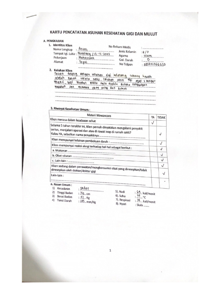 Kartu Asuhan Isi | PDF