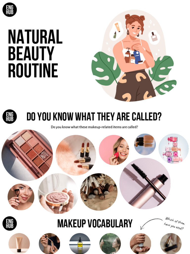 Natural Beauty Makeup Vocabulary Guide | PDF | Cosmetics | Toiletry