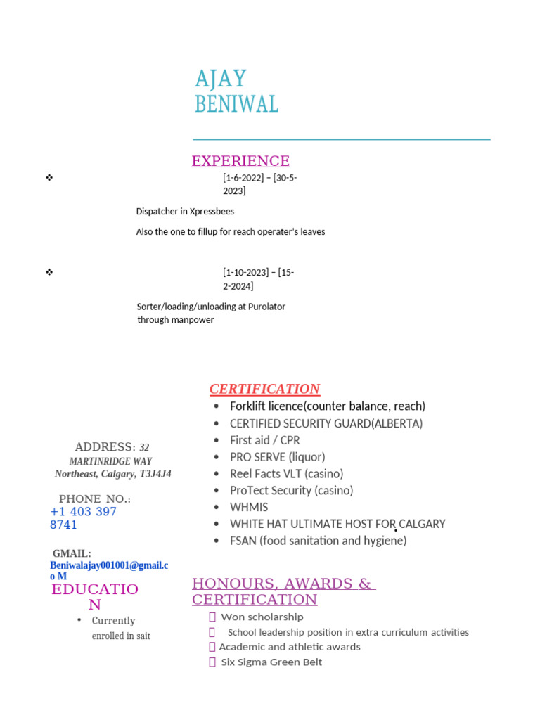 AJAY Resume.... | PDF