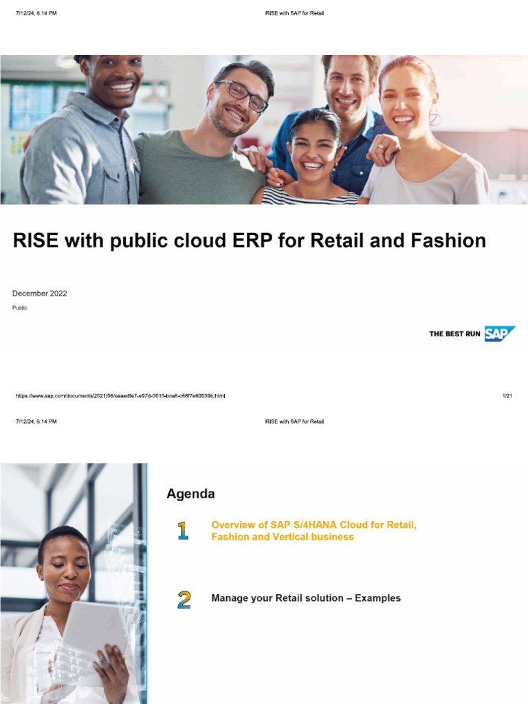 RISE WITH SAP For RETAIL New Presentation | PDF