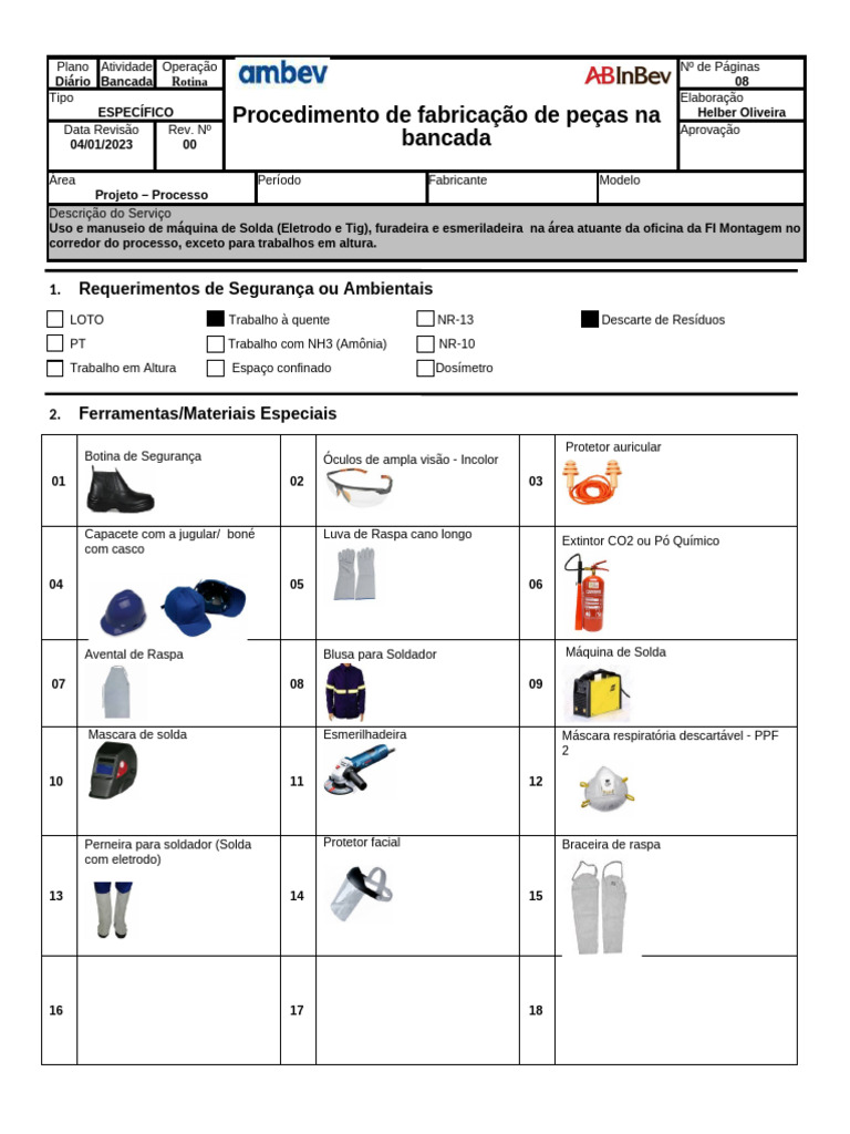 Procedimento Trabalho a Quente | PDF