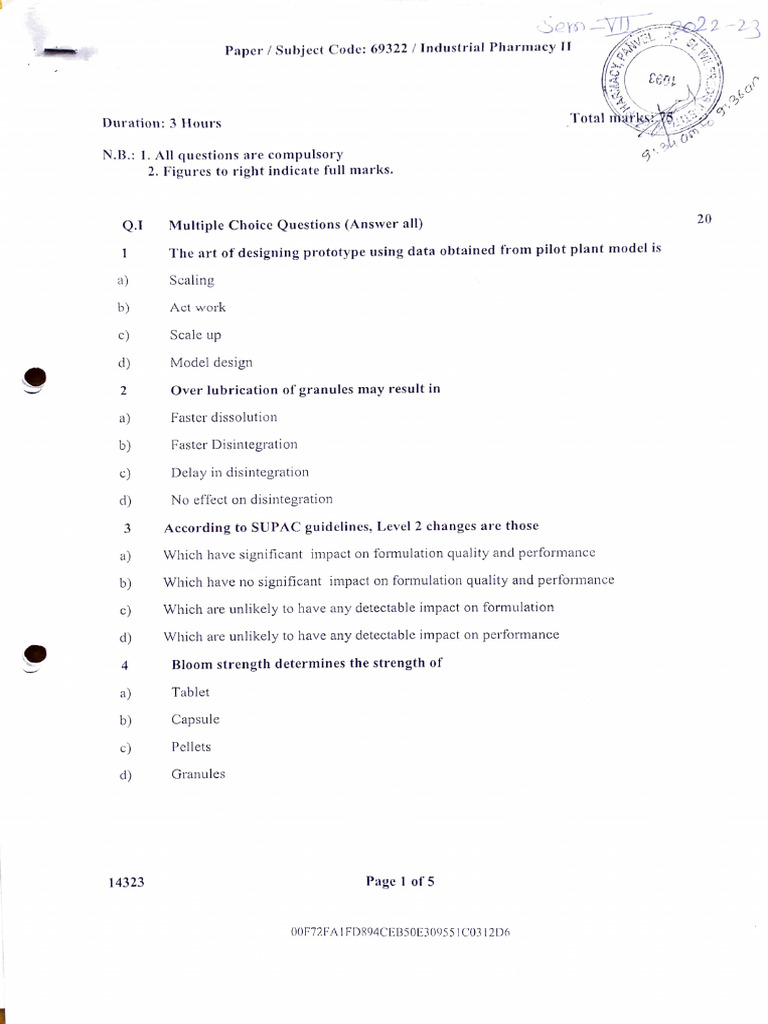 Sem 7th Question Paper | PDF