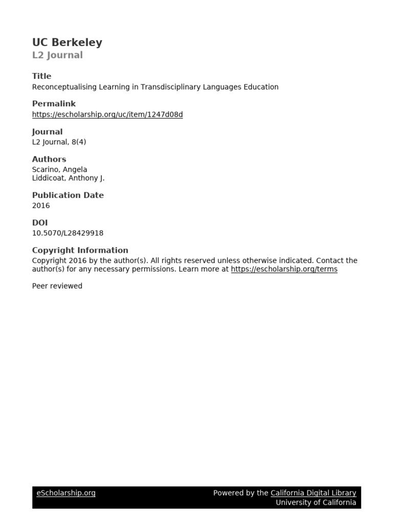 Reconceptualising Learning in Transdisciplinary | PDF