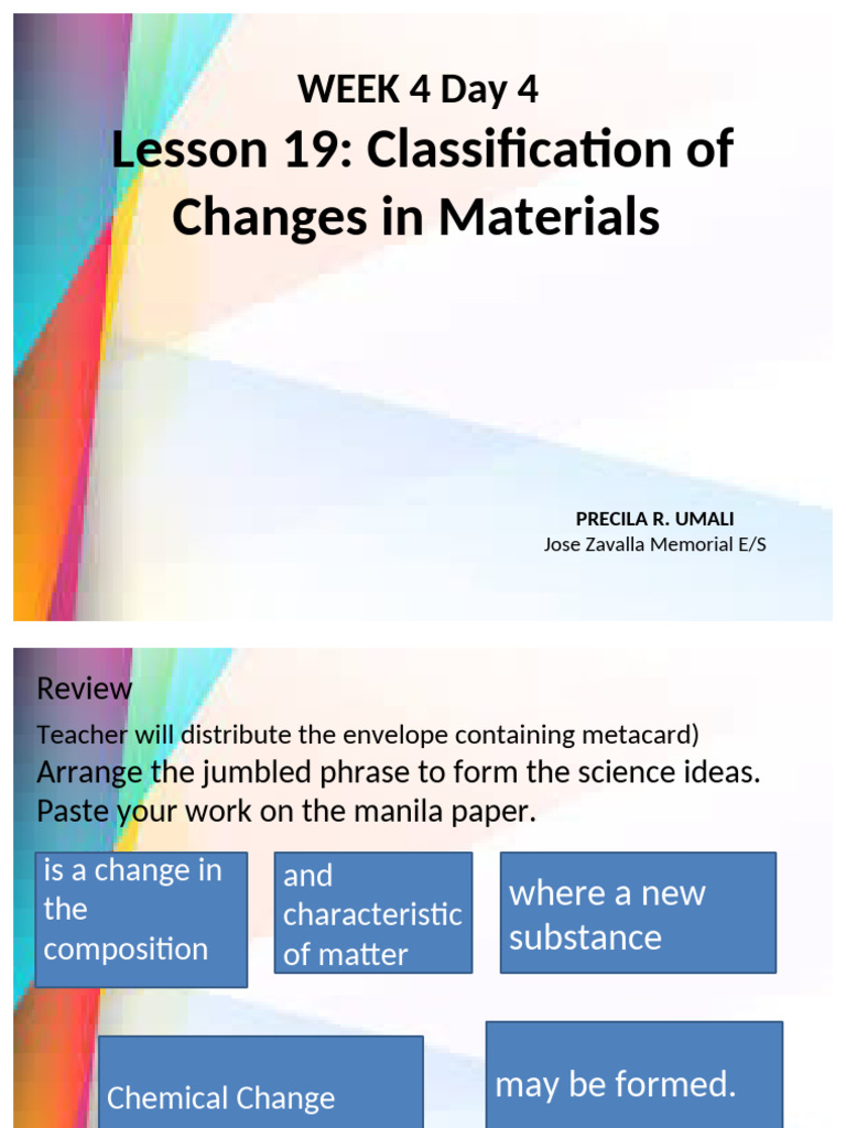 SCIENCE 5 Q1 w4 Day 4 | PDF