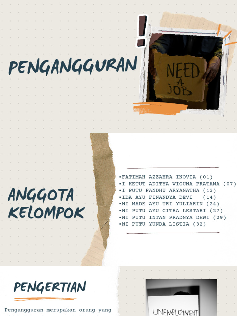 Pengangguran - Sosiologi - 20240814 - 115450 - 0000 | PDF