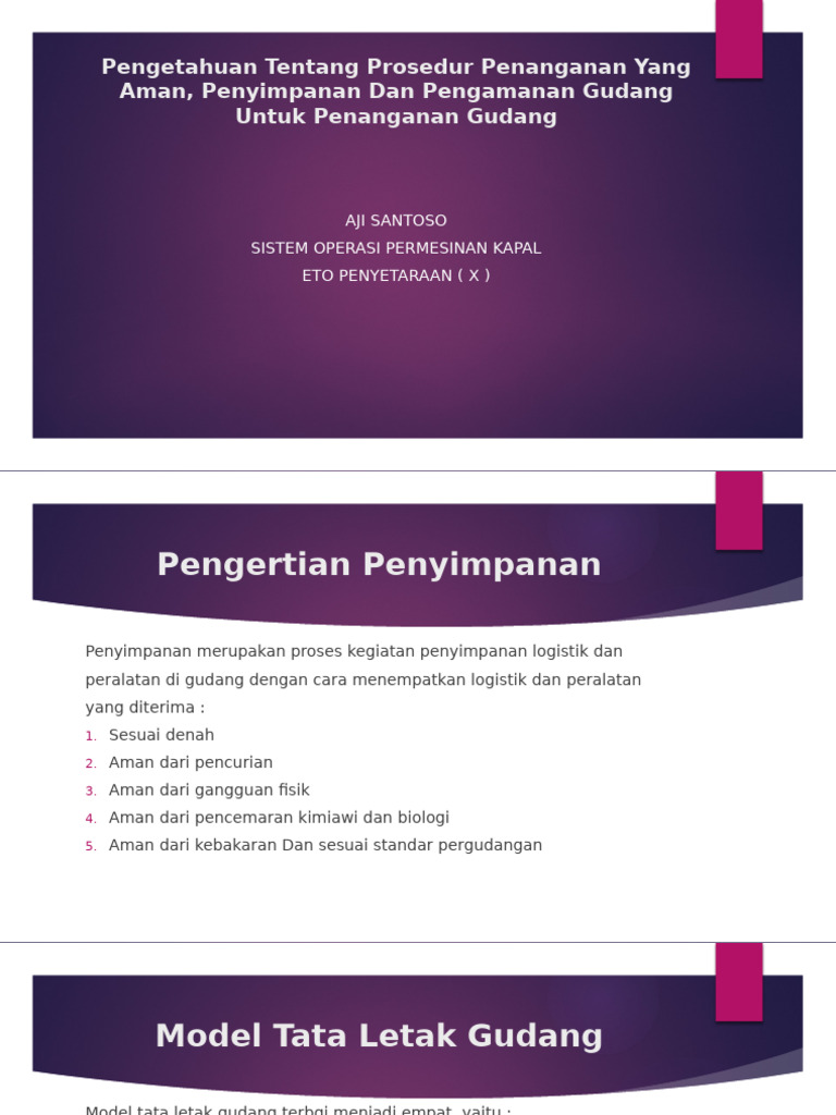 Pengetahuan Tentang Prosedur Penanganan Yang Aman, Penyimpanan | PDF