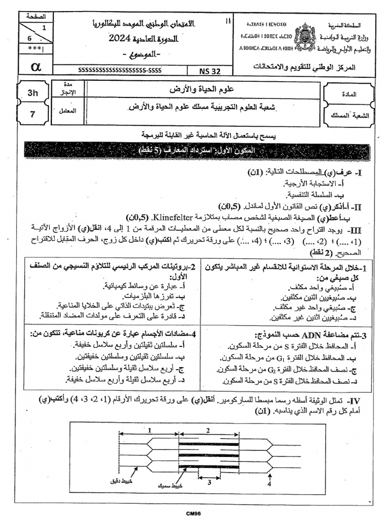 EN SVT (2Bac SVT) 2024 NS | PDF