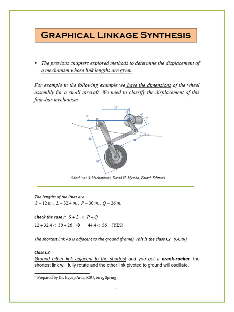 10-Graphical Linkage Synthesis | PDF