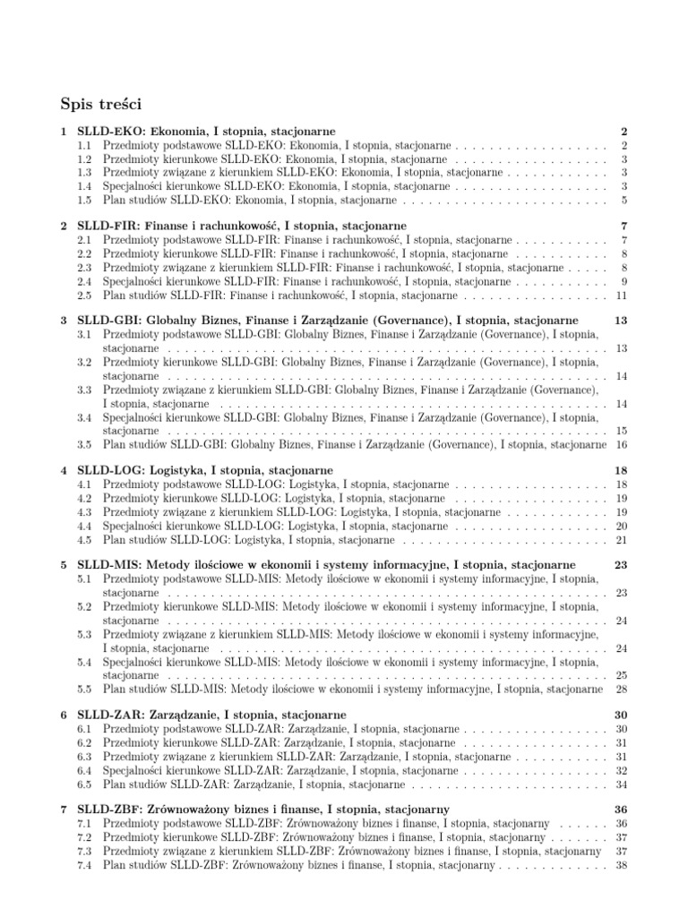 US 374 2020 2024 Zal 2 Program Lic Stacjonarne | PDF