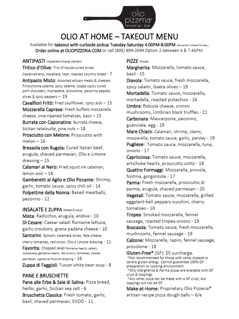 OP Takeout Menu | PDF