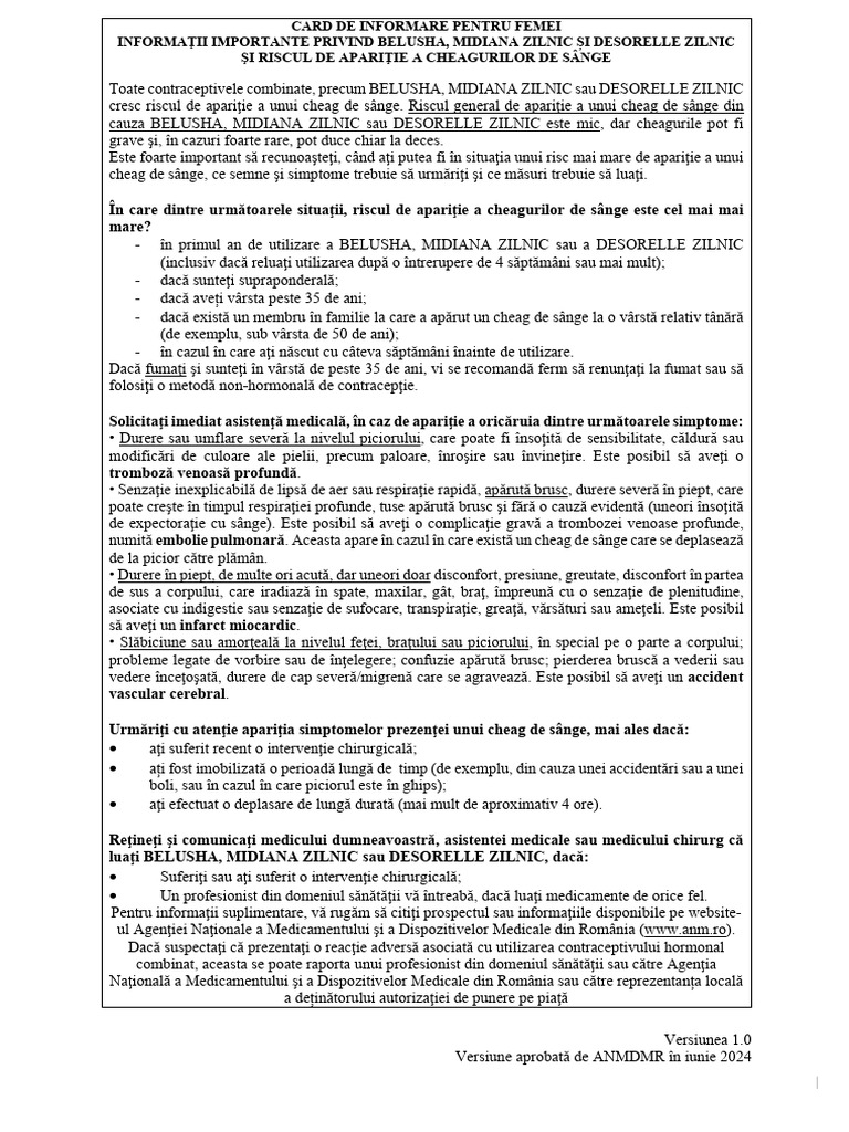 INFORMAŢII IMPORTANTE PRIVIND BELUSHA, MIDIANA ZILNIC (Document Pentru ...