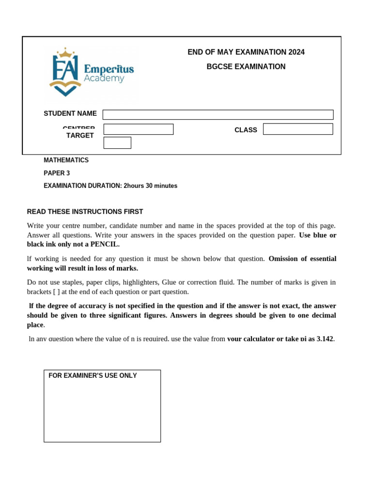 Maths Pp3 End of Term 2 | PDF